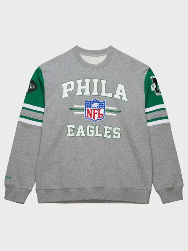 Philadelphia Eagles Mitchell & Ness Crew Sweatshirt