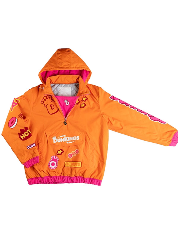 DunKings Premium Lined Orange Hooded Jacket